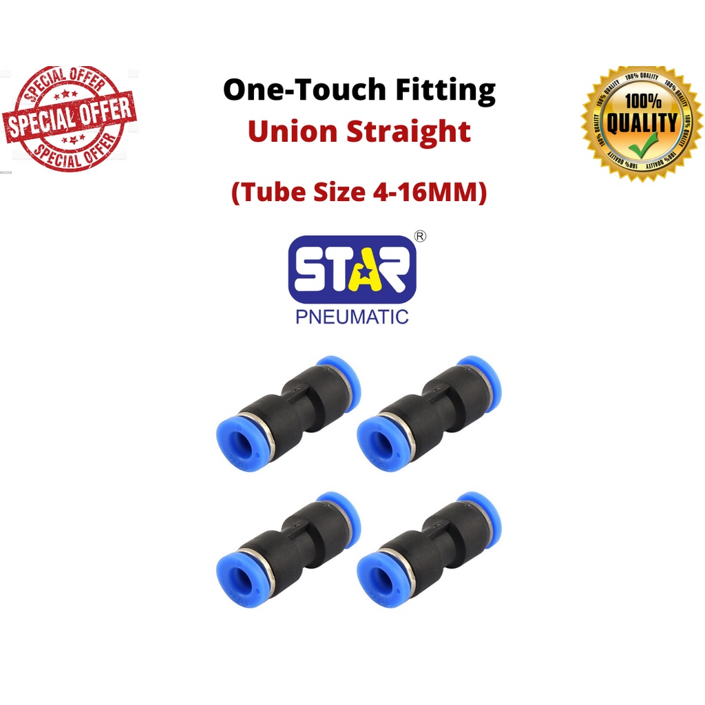 [READY STOCK-KL}[START] PUC Union Straight Pneumatic One-Touch Fitting ...