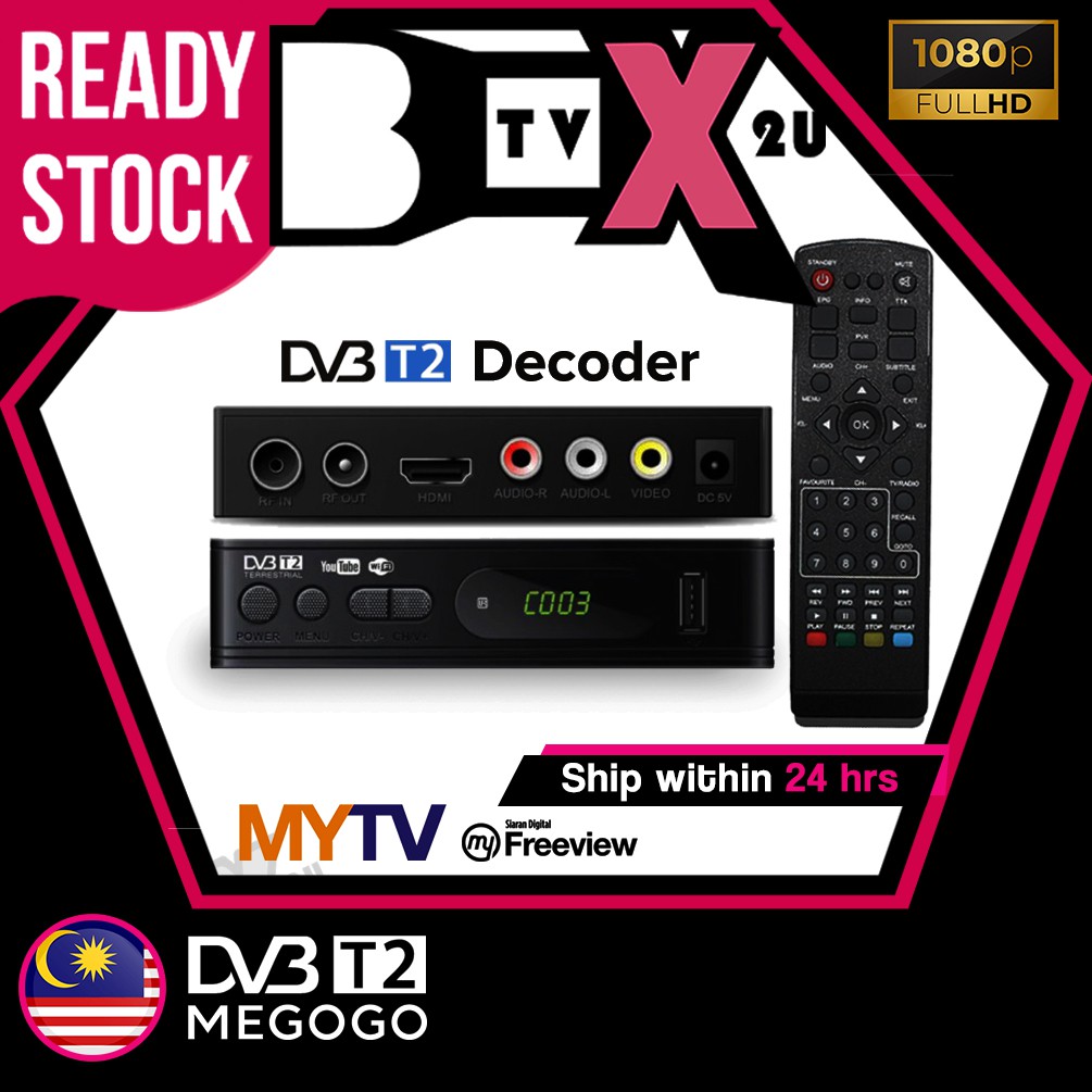 🇲🇾[Ready Stock] MYTV Decoder Megogo Digital TV Decoder HDTV myfreeview ...