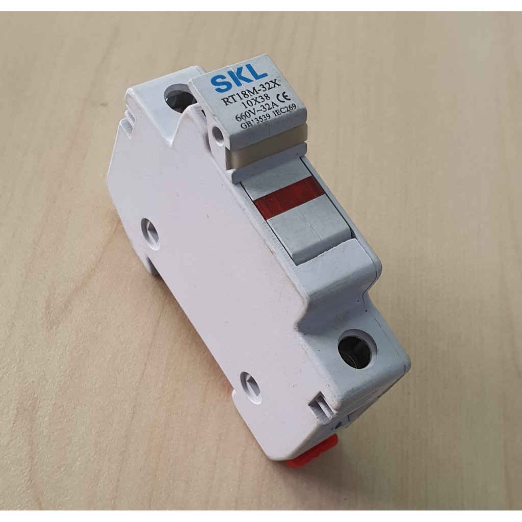 🔥Clear Stock 🔥RT18-32X AC 380V 32A 1 Pole 10x38mm DIN Rail Mount Fuse Holder Base | Shopee Malaysia