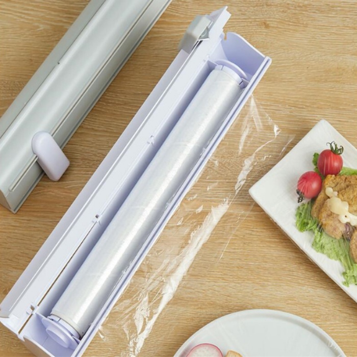 Pemotong Plastik Bungkus Makanan Plastic Cling Wrap Dispenser Magnetic ...