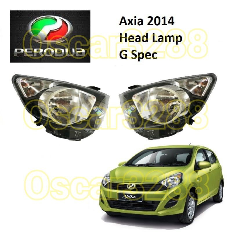 Perodua Axia 2014 Head Lamp (G Spec) | Shopee Malaysia