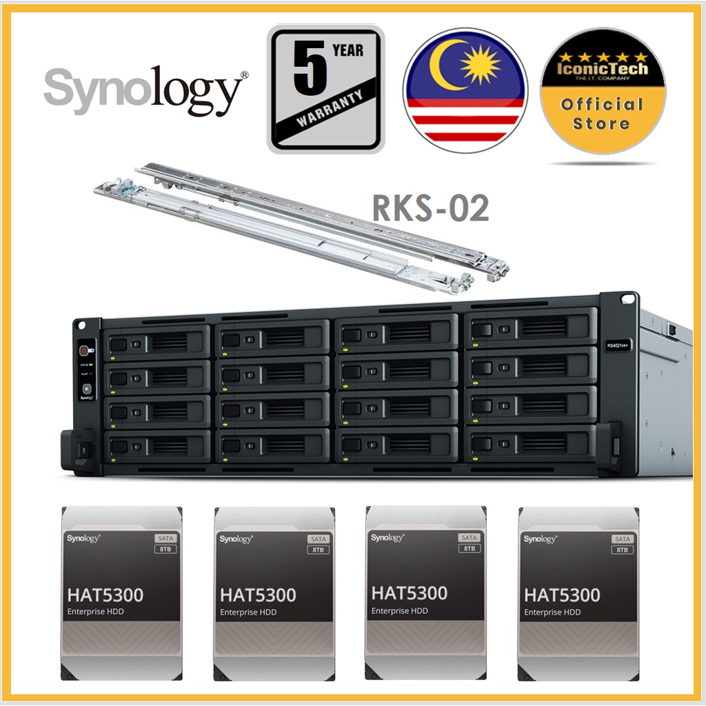Ready Stock Synology RackStation RS4021xs+ 16-Bay NAS Enclosure ...