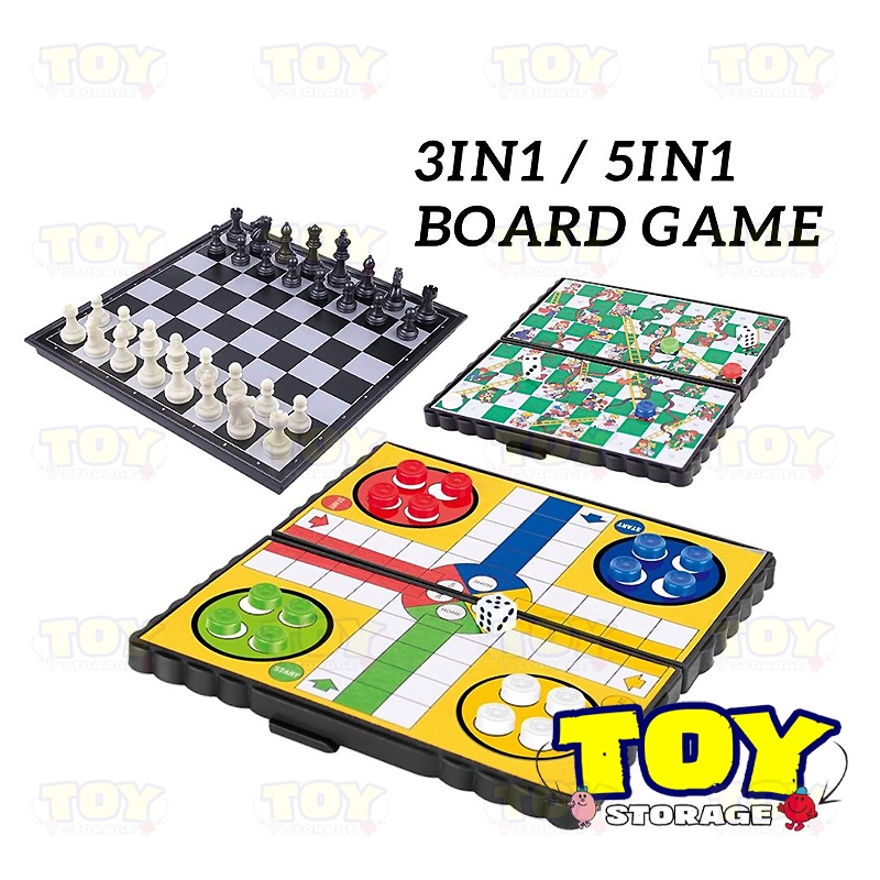 Foldable Magnetic Board Chess Set Tournament Toy With Family Ludo Board ...