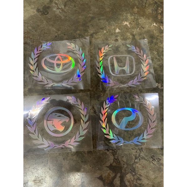 car sticker laser rainbow colour sticker bonet sticker perodua proton ...