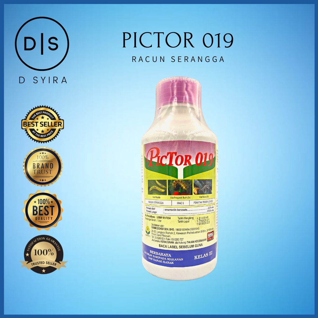 1 Liter Pictor 019( Emamectin Benzoate)👉Racun Serangga 👉Insecticide/Ulat Pengorek buah/Ulat ...
