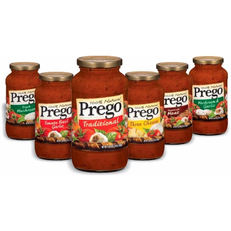 PREGO - PASTA SAUCE (CARBOBARA MUSHROOM / TOMATO / TRADITIONAL / GARLIC ...