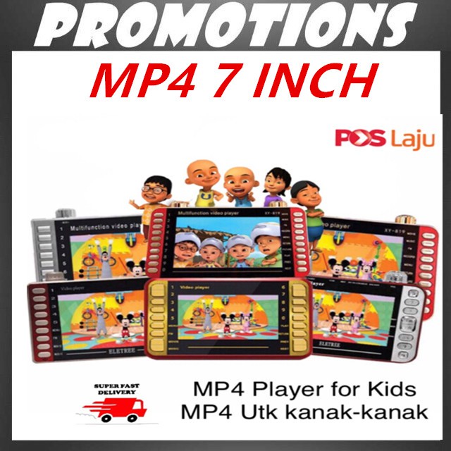 FULL HD MP4 7INC VIDEO PLAYER KIDS ISLAMIC LEARNING 16GB AND 32GB ...