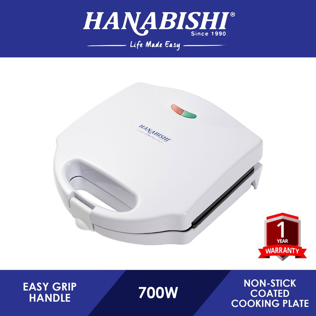 🇲🇾 READY STOCK🔥 Hanabishi Sandwich Maker - White HA5188 | Shopee Malaysia