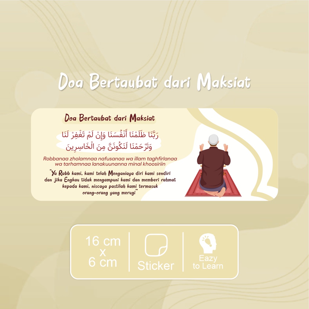 60 Pilihan Doa Harian Sticker Colourful Bookmarks With Free Gift ...
