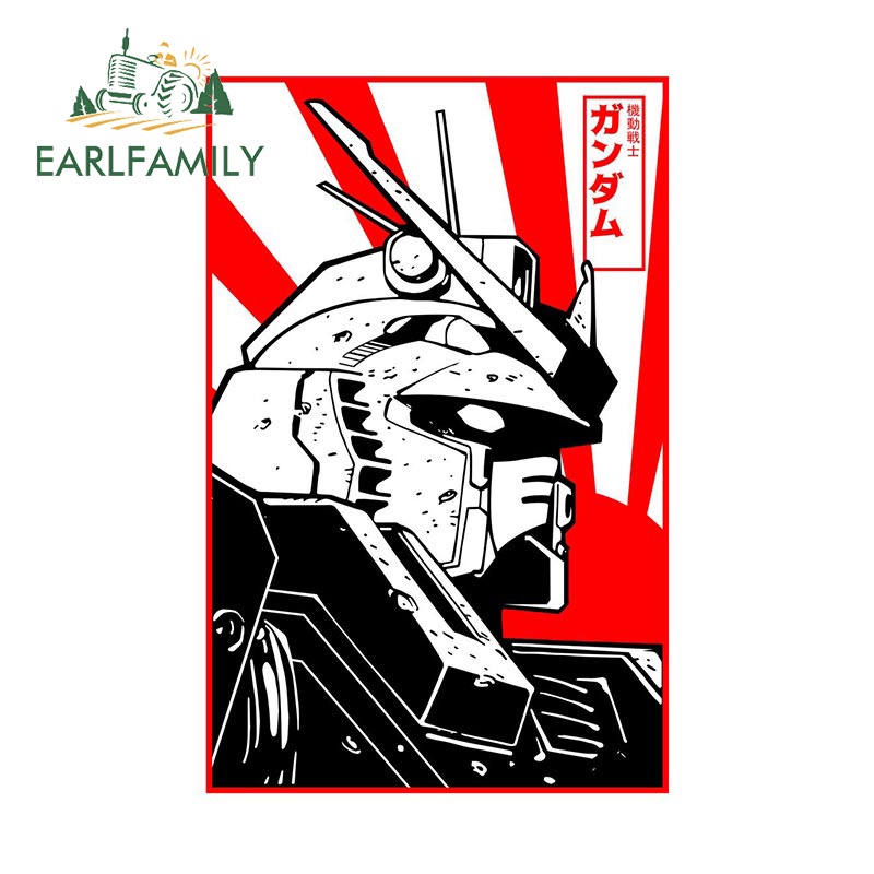 EARLFAMILY 13x8.5cm GUNDAM Car Sticker JDM Helmet Motorcycle ...