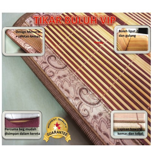 HARGA MURAH!!! Tikar Buluh VIP1 XL bamboo mat ( 180cm x 180 cm ...
