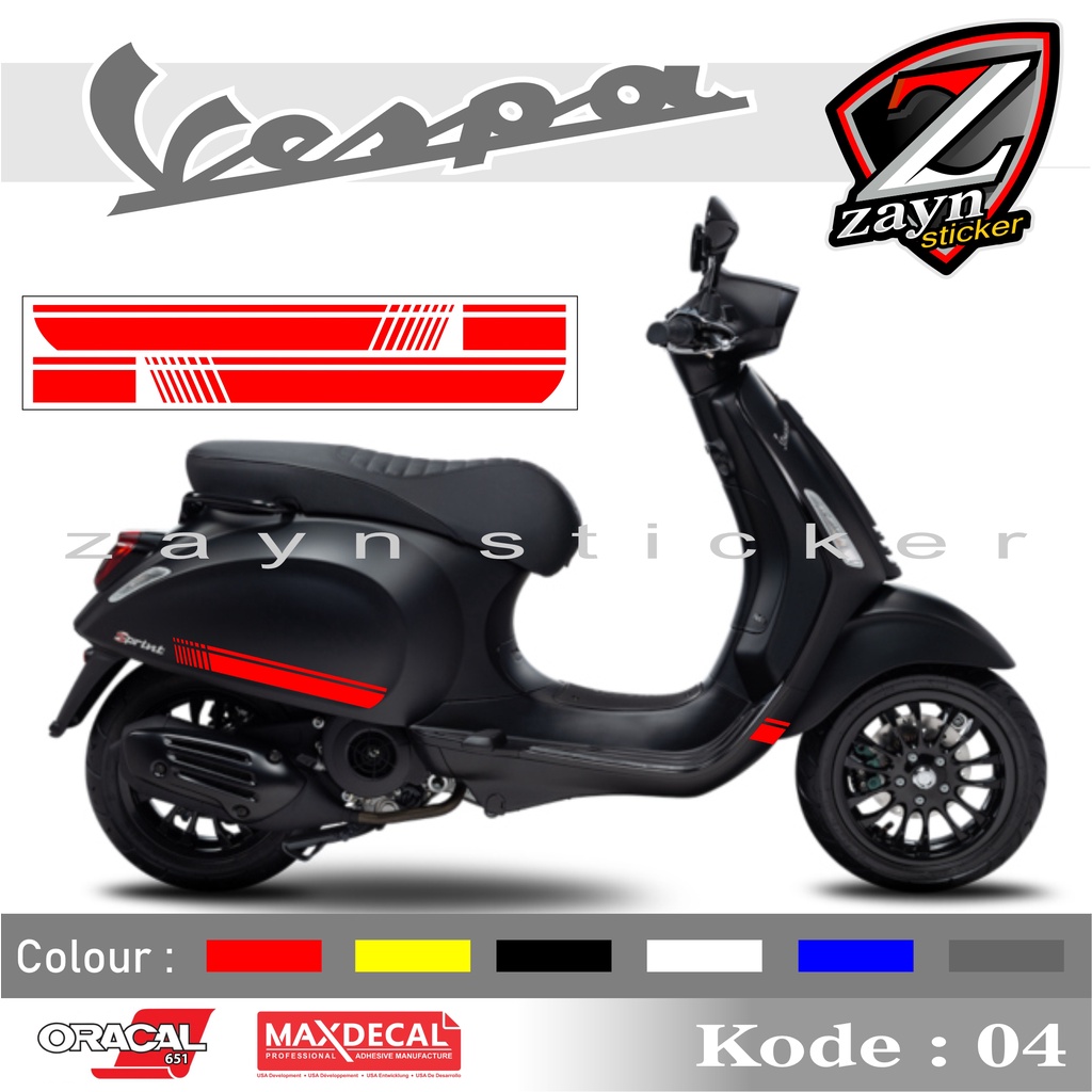 STICKER LIST CUTTING STICKER STRIPING MODEL VESPA LX 125 04 | Shopee ...