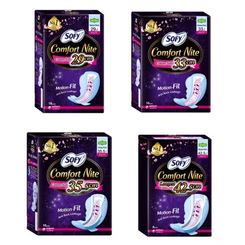 Sofy Comfort Nite Longest Cottony Soft Heavy Flow Wings Sanitary Pad ...