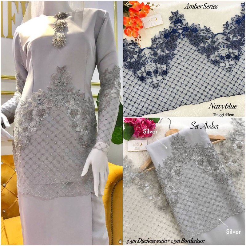🌸BORDERLACE TINGGI MANIK SEQUIN TIMBUL, BORDERLACE PENGANTIN, NIKAH ...