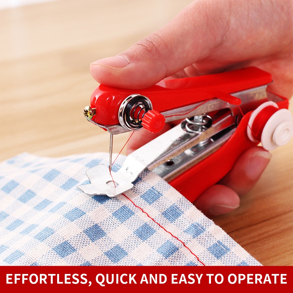 Mini Handy Handheld Sewing Machine Home Travel Use Portable Kids Cloth ...