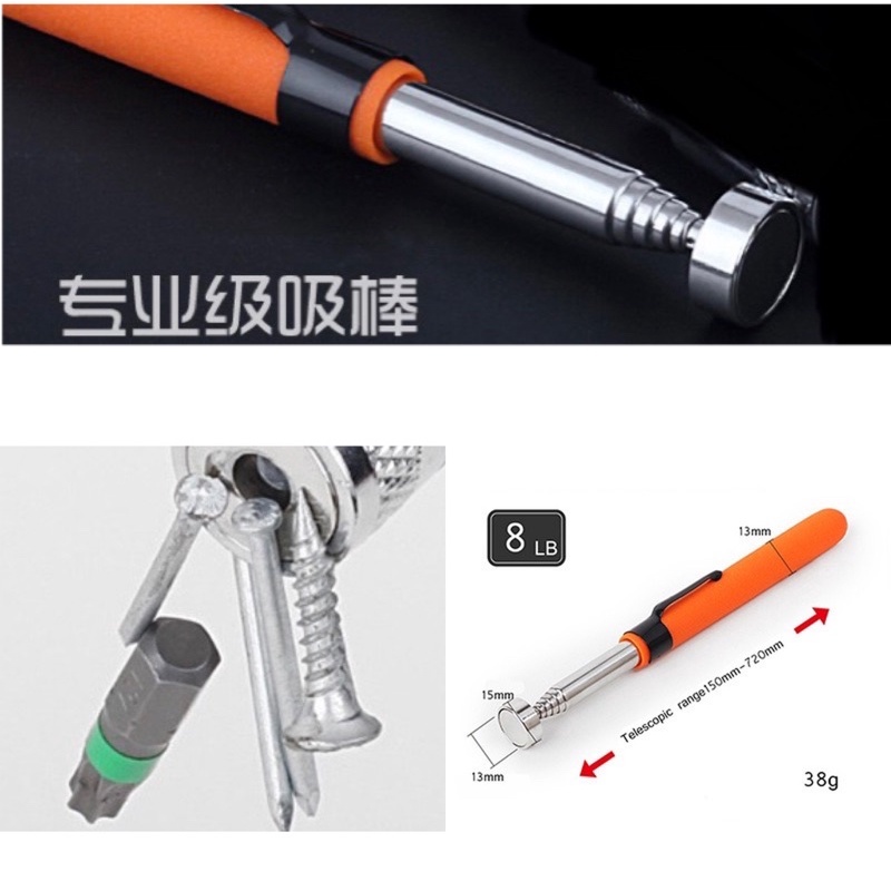 Pickup Rod Stick Handheld Pen Magnet Magnetic Adjustable Extandable ...