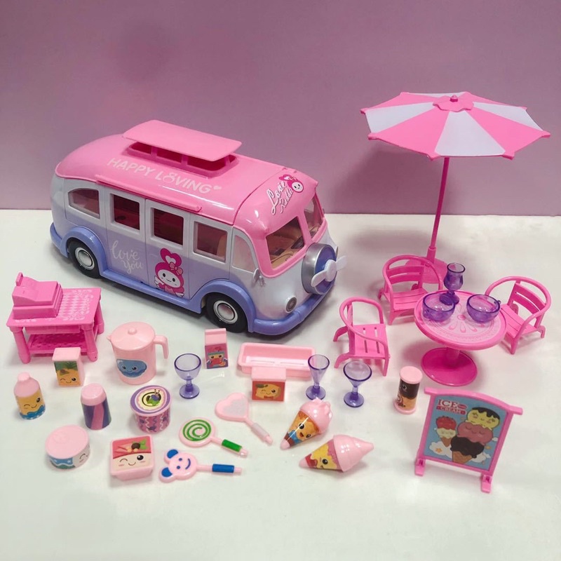 Children's Baby Bus Fast Food Camping Truck Grocery Shop Imitation Game ...