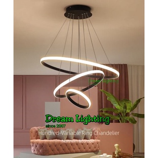 Dream Lighting / LED modern Chandelier pendant light Ceiling 3 Ring ...