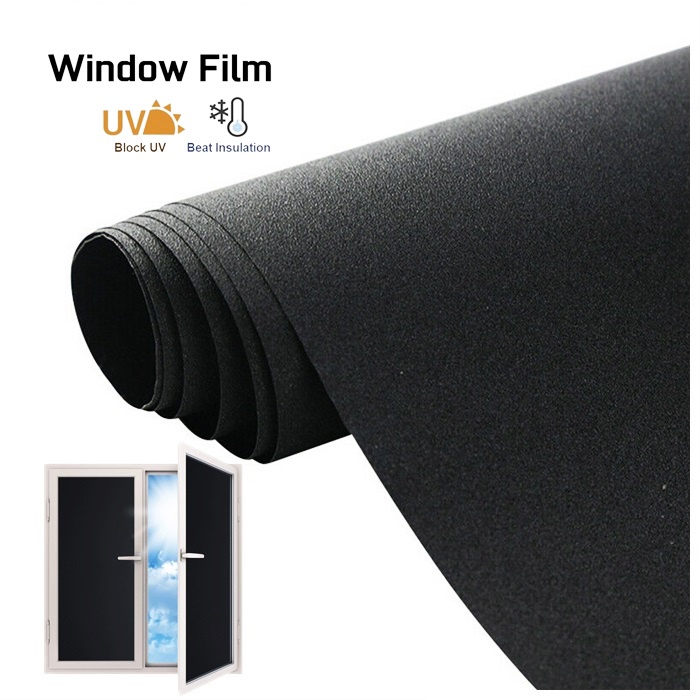 Sun Protection Film, Privacy UV Glass Film Black Heat Resistant Pool ...