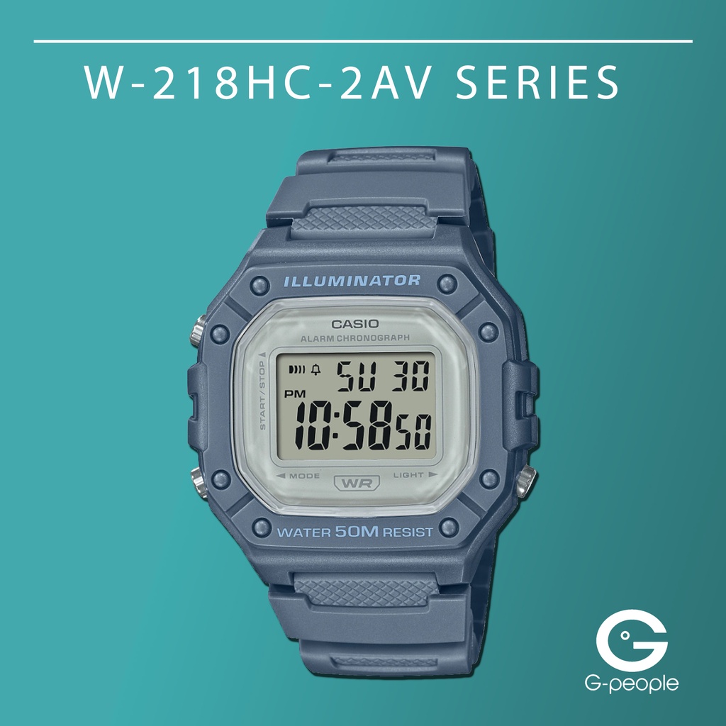 CASIO W-218HC-2AV / W-218HC-2A / W-218HC DIGITAL WATCH 100% ORIGINAL ...