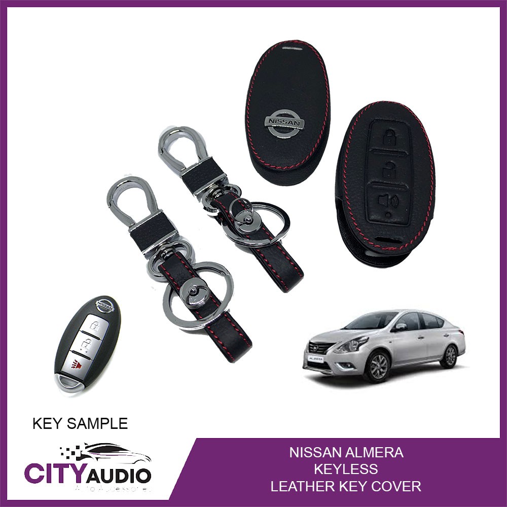 NISSAN ALMERA KEYLESS LEATHER KEY COVER | Shopee Malaysia