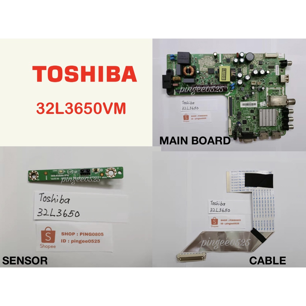 TOSHIBA LED TV 32L3650VM 32L3650 Power Main Board All in One 5800 ...