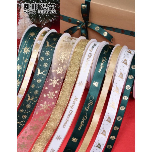 Christmas Theme Ribbon Length 9 Meter Gift Gift Box Packaging Ribbon ...