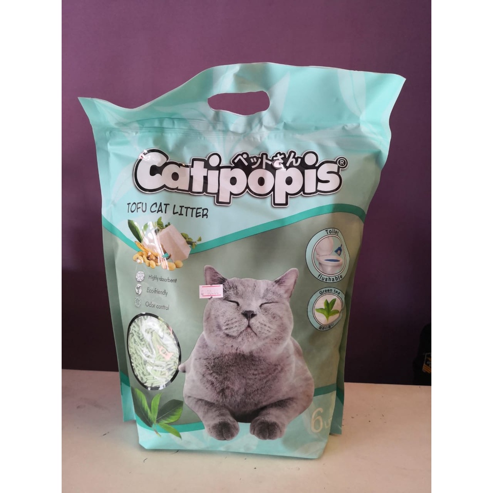 Catipopis® Tofu Cat Litter / Pasir kucing (Flushable) - (2.4kg / 6L ...