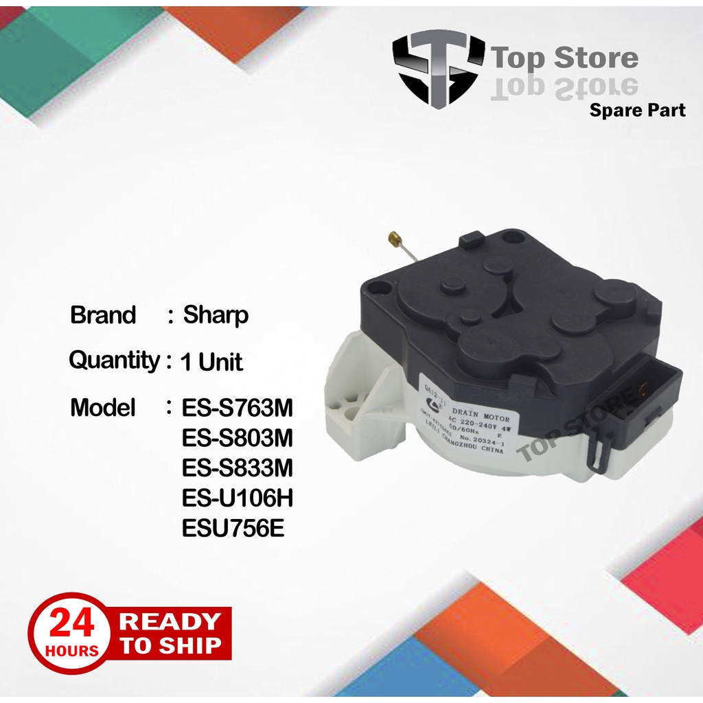 Sharp Washing Machine Drain Motor ES-S763M ES-S803M ES-S833M ES-U106H ...