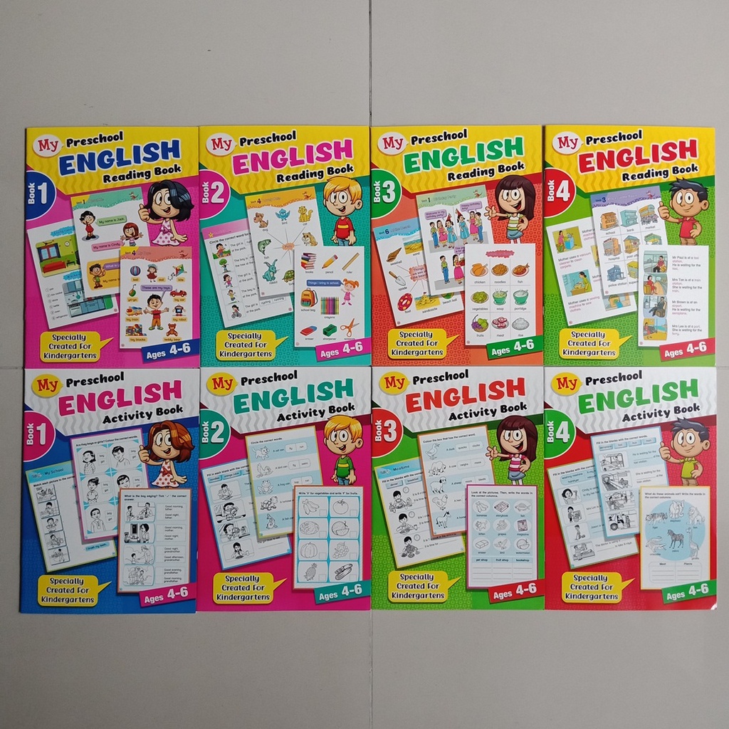 MY PRESCHOOL ENGLISH READING & ACTIVITY BOOK 1 - 4 (CHOOSE PER BOOK ...