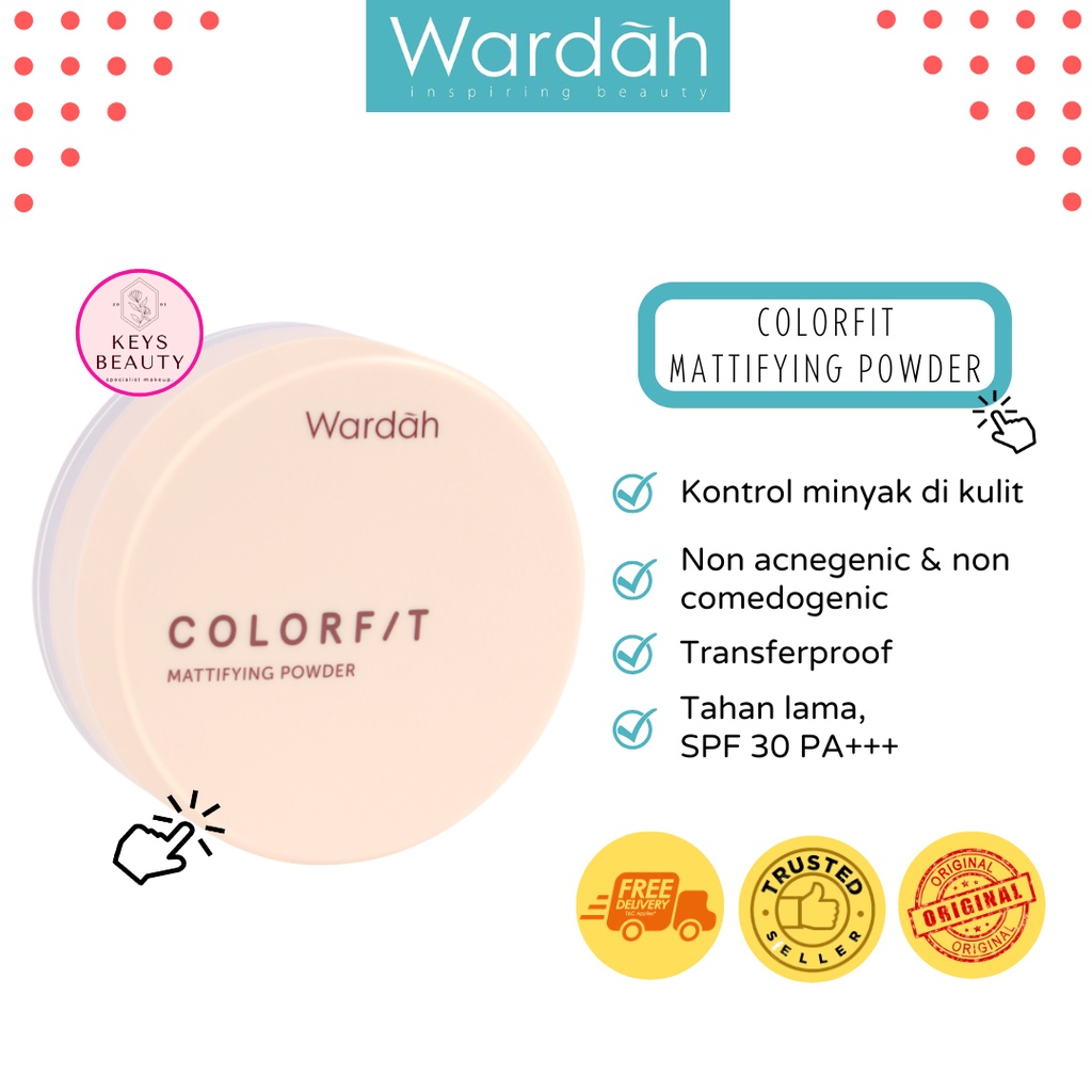 Wardah Colorfit Mattifying Powder - Loose Powder with Oil Control Up to ...