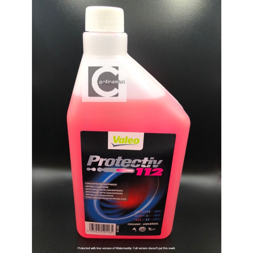 VALEO PROTECTIVE 112 PINK COLOUR COOLANT/ANTIFREEZE 1LITER(559116 ...