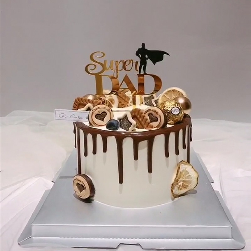 1pcs/set creative new father's day cake decoration acrylic strength ...