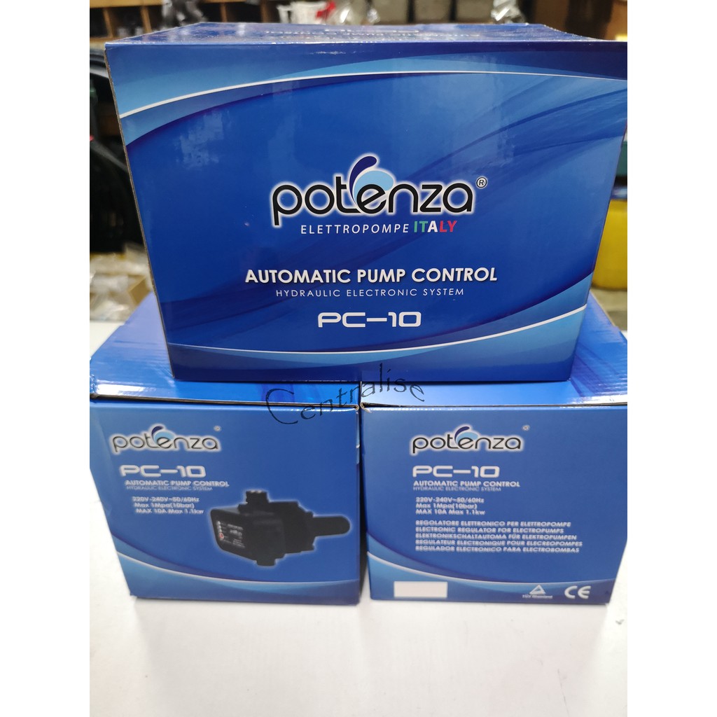 Potenza Automatic Water Pump Pressure Controller Switch Control 240V ...