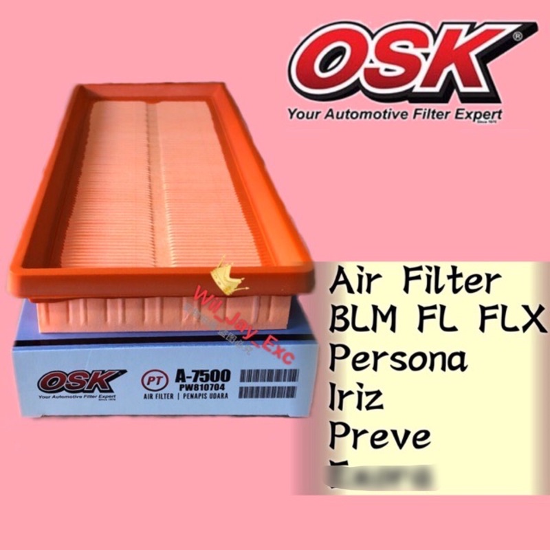OSK A-7500 AIR FILTER PERSONA 1AFM, BLM, FL, FLX ,IRIZ,PREVE IAFM NO ...