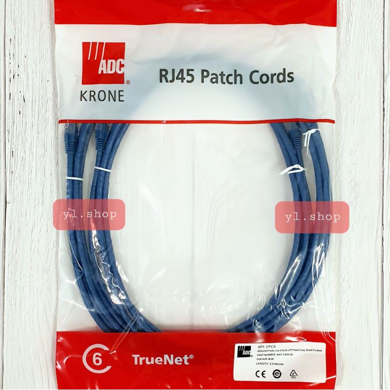 [READY STOCK] ADC KRONE RJ45 PATCH CORDS NETWORK CABLE CAT6 (2PCS ...