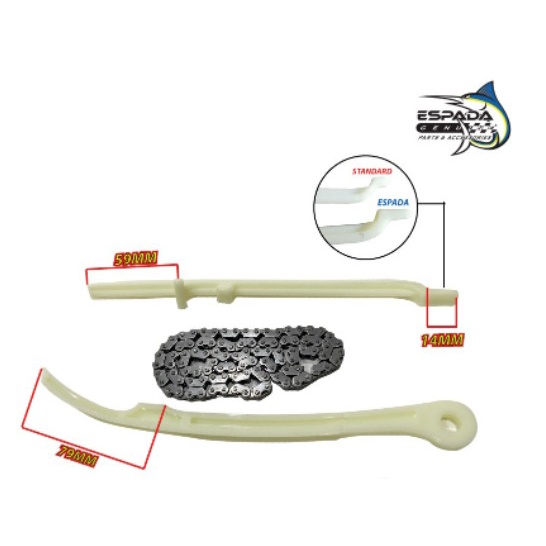 LC135 V1-V7 ESPADA RACING TIMING GUARD WITH CHAIN SET FOR ( JET ROD 2/3 ...