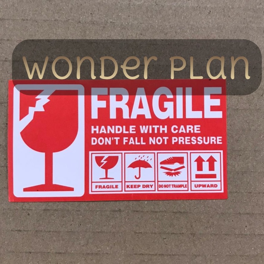 Add On FRAGILE sticker on parcel for better protection ( 5cm x 9 cm ...