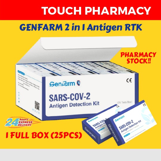 (CHEAPEST PHARMACY) (EXP 12/25) GENFARM FULL BOX 25PCS 2 IN 1 NASAL ...