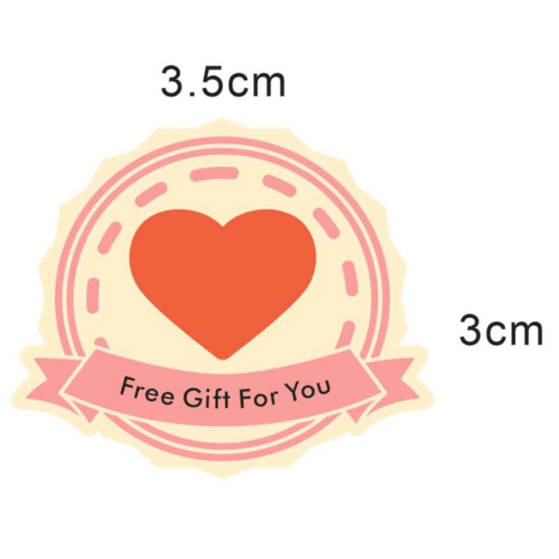 60/120 Pcs 3.5 cm Freebies Adhensive Sticker Free Gift Label Hadiah ...