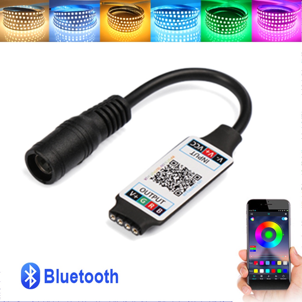 Bluetooth Infrared Controller 5M LED Light Bar 24 Keys Wireless RGB ...