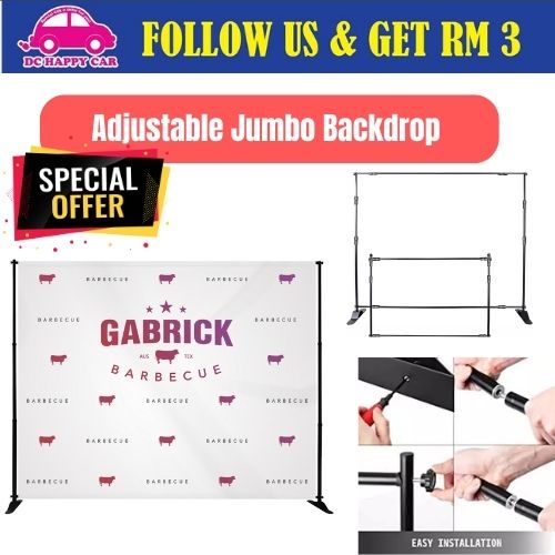 Jumbo Backdrop Banner Stand / Jumbo Backdrop Banner Stand + Printing ...