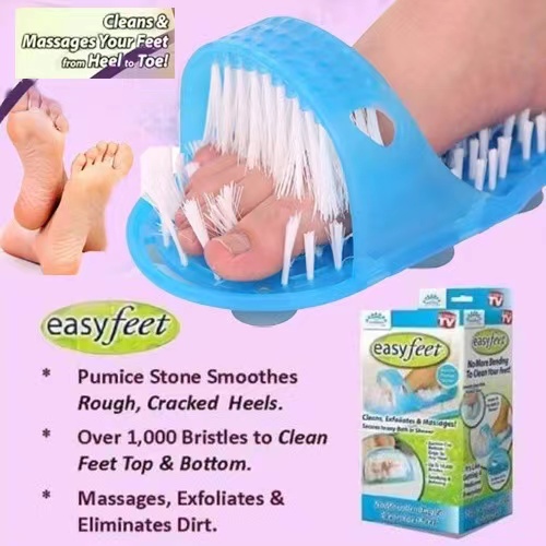 💥READY STOCK💥Easy Feet Foot Bathroom Brush Cleaning Slipper Massage ...