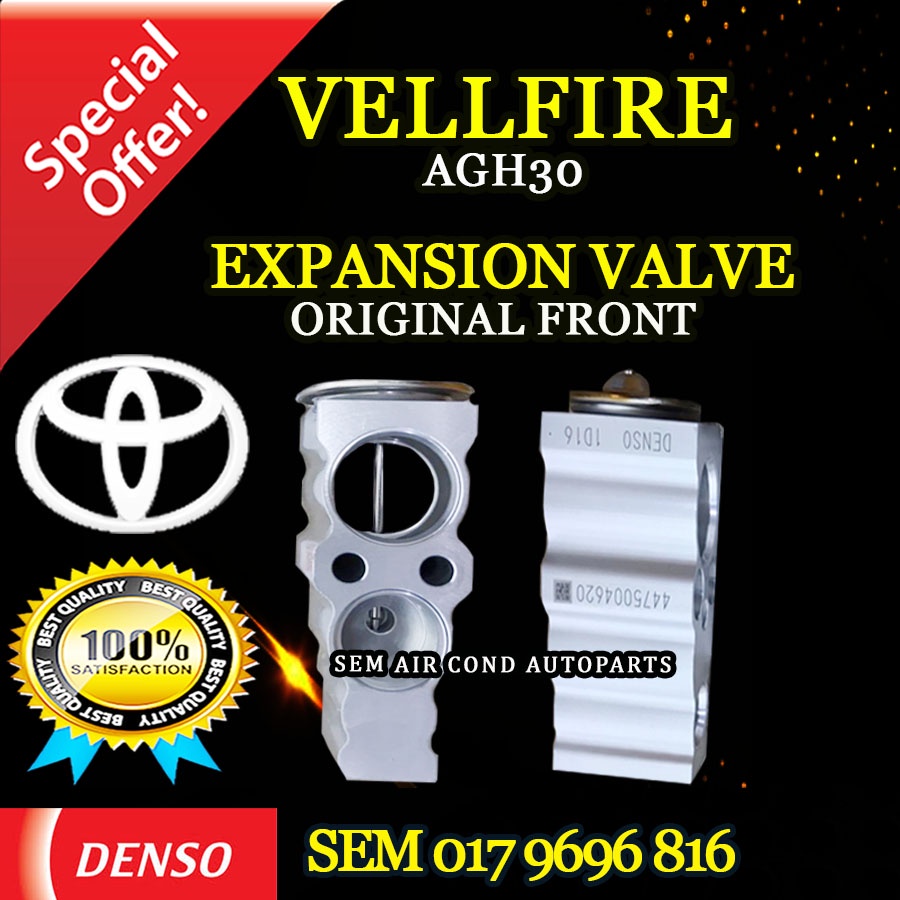 TOYOTA VELLFIRE AGH30 ORIGINAL DENSO ND FRONT EXPENSION/ EXPANSION VALVE (CAR AIRCOND SYSTEM ...