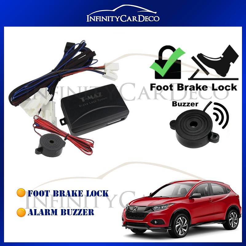 Honda Hrv HR-V 2 in 1 Car Foot Brake Lock System + Buzzer (Plug & Play ...