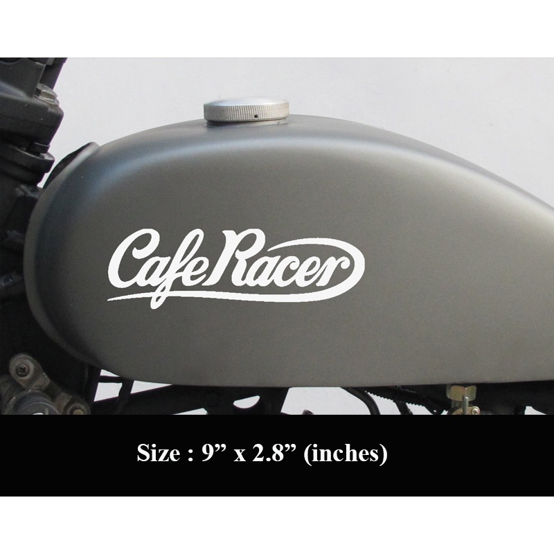 Cafe Racer Custom Motorcycles Vintage Style Logo Tank Retro Stickers ...