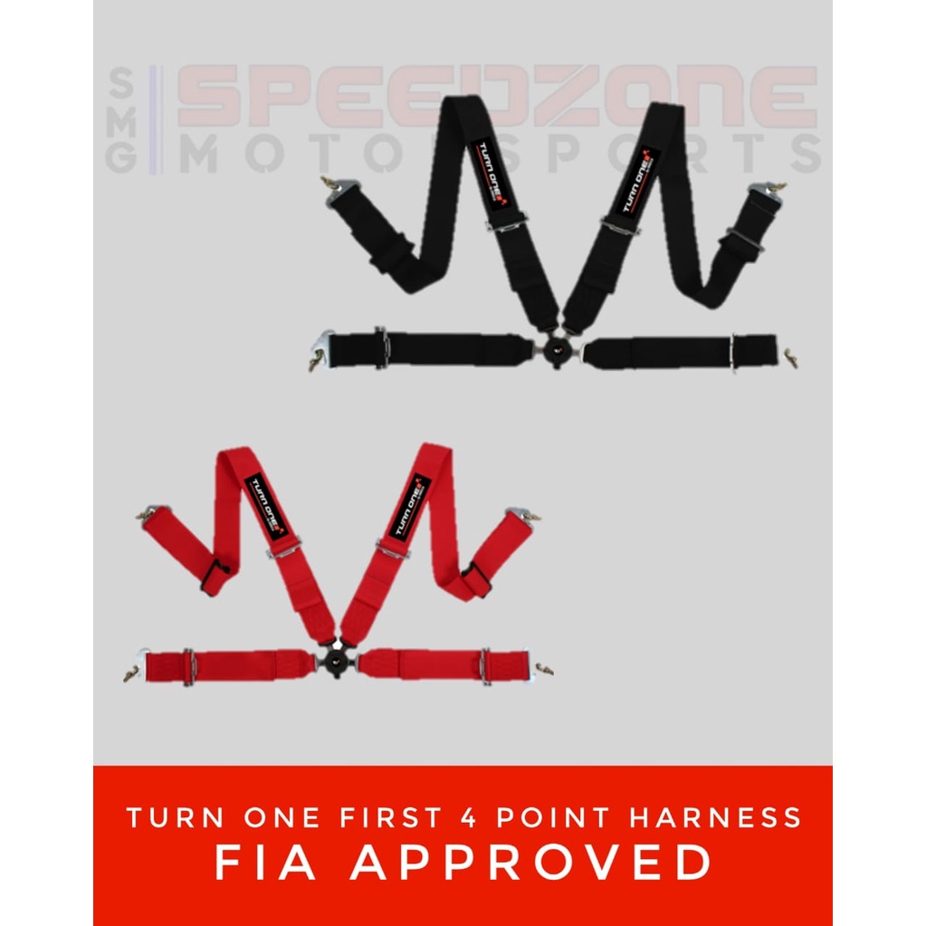 Turn One First 4 Point Harness - FIA Approved (Speedzone) | Shopee Malaysia