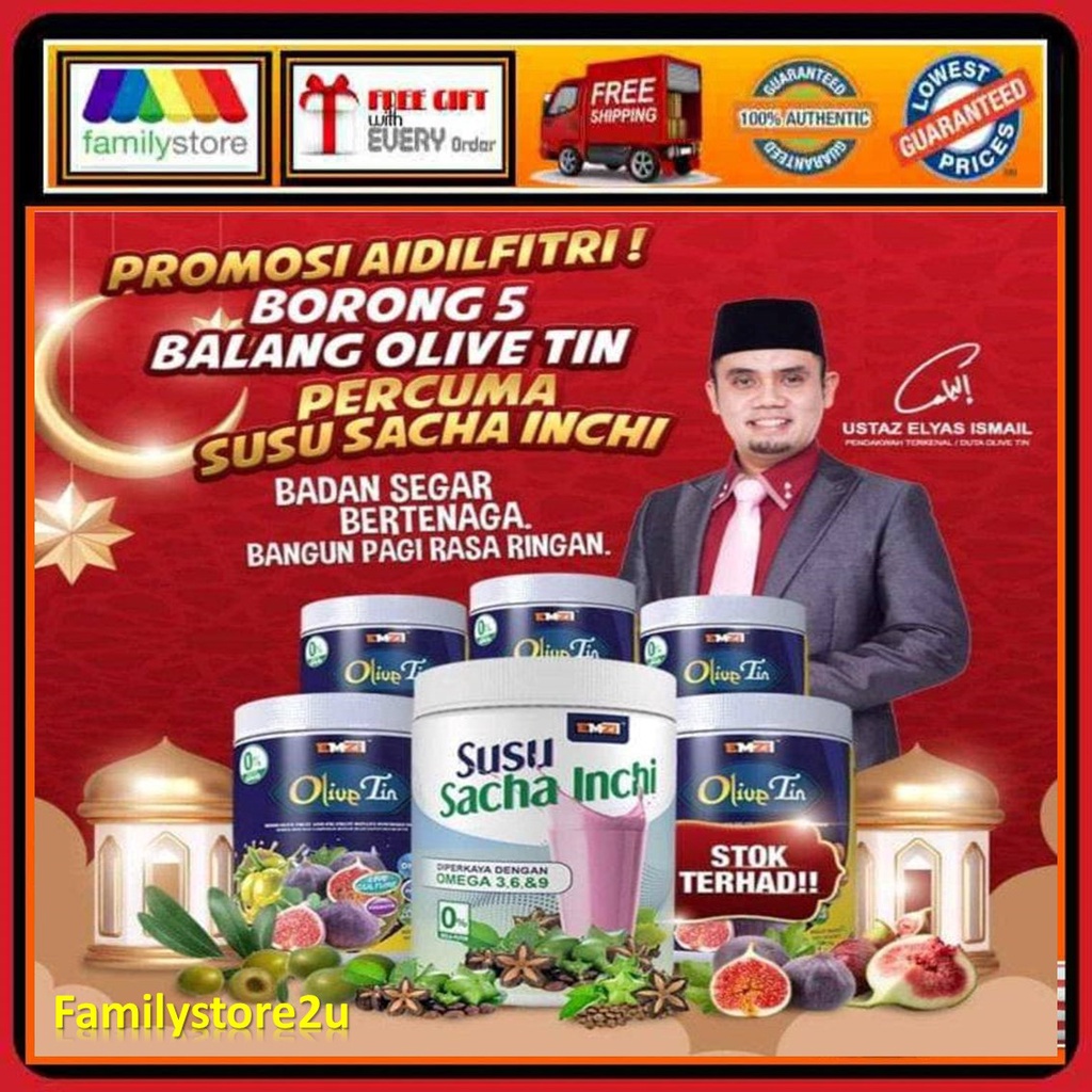 OLIVE TIN 5 FREE SUSU SACHA INCHI @ EL MAHALI @ SHAKER @ SUSU KURMA ...