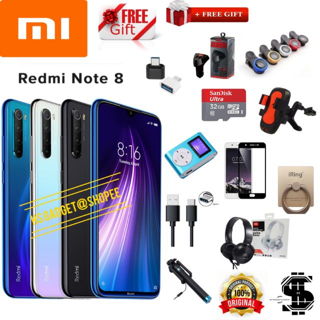 🔥Xiaomi Redmi Note8 🔥4GB+128GB/64GB🔥Original Global Version🔥 With FREE ...