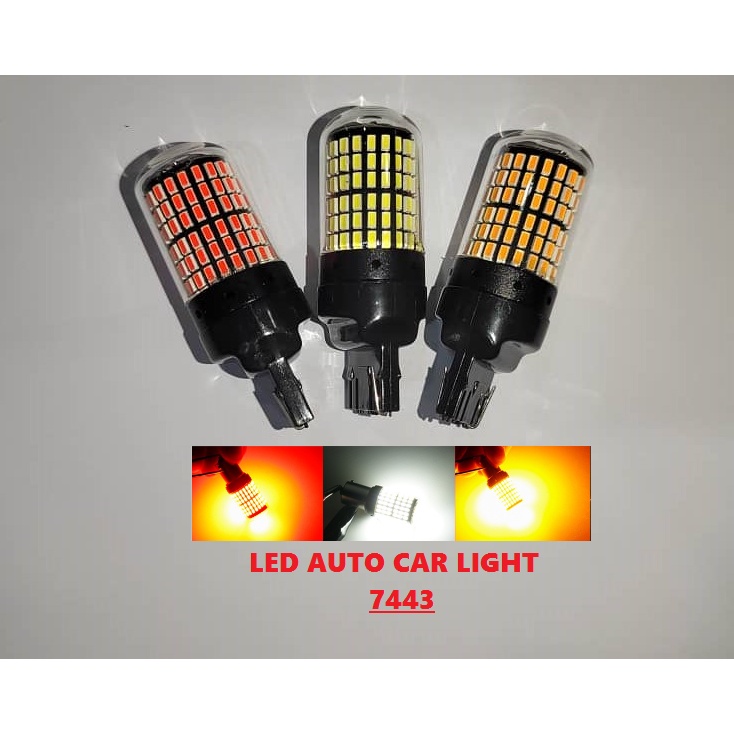 ☆LED☆ 144 SMD LED Auto Light Car Turn Signal & Brake Bulb 7443 / W21-5W ...